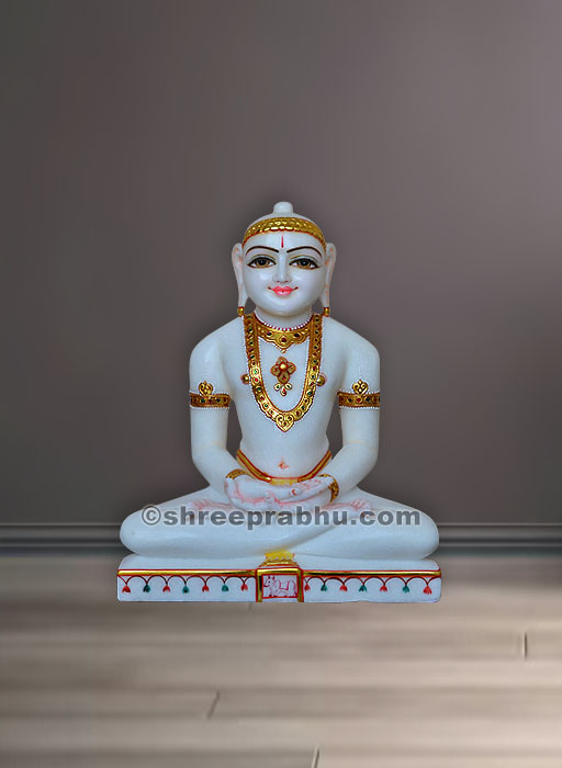 Premium Marble Jain Mahaveer Statue | Handcrafted Mahaveer Swami Marble ...