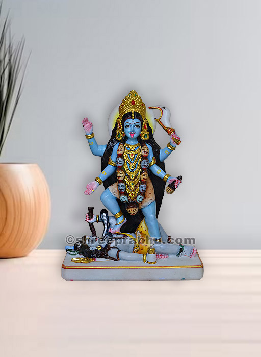 Premium Marble Maa Kali Statue | Handcrafted Kali Mata Marble Murti for ...